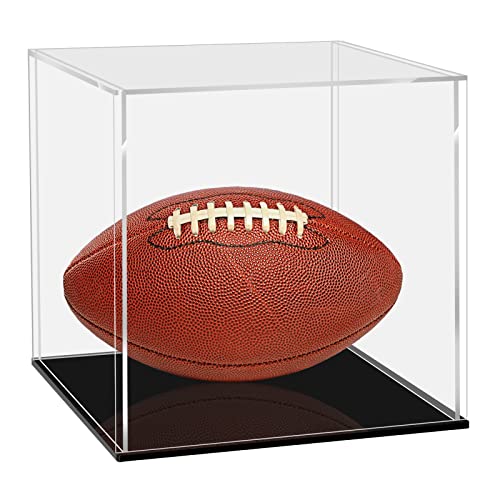 LANSCOERY Clear Acrylic Basketball Display Case Stand Assemble Square ...