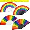 Amazon.com: 12 Pack Rainbow Folding Fans Pride Decorations Pride Fan ...
