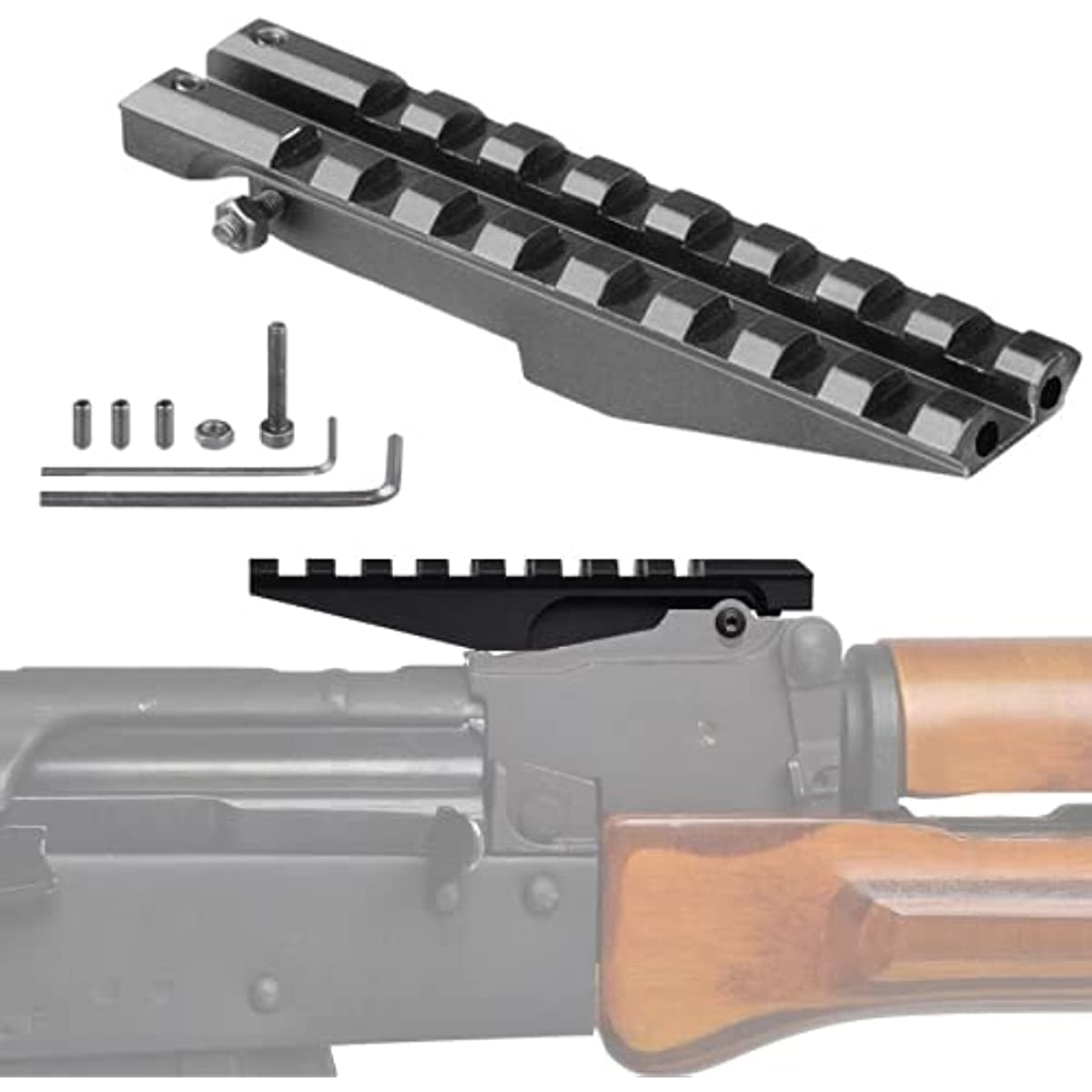 Buy AKTYAN Low Profile Picatinny Rail for Rear AK Series AK 47 Rail ...