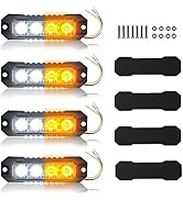 Amazon.com: yuksood Red&Blue Led Strobe Lights for Trucks, 4-LED Sync ...
