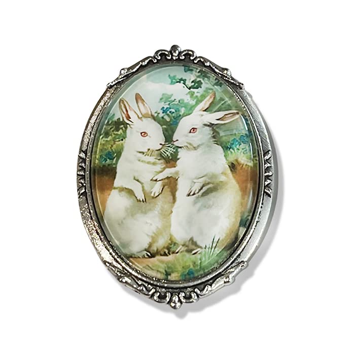 Amazon.com: Vintage Inspired Easter Bunny Brooch, Easter Bunnies ...