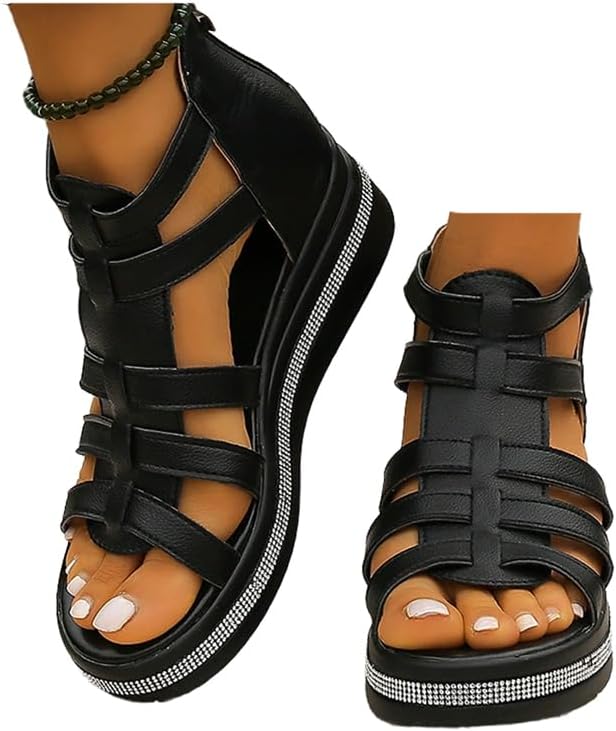 Amazon.com: DDWRGD Wedge Gladiator Sandals for Women, Comfort Sandals ...