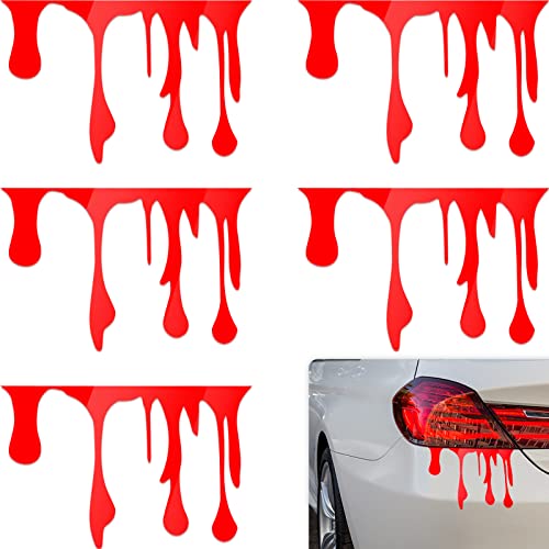 Buy 6 Pieces Red Blood Flowing Blood Funny car Stickers Bloody Horror ...