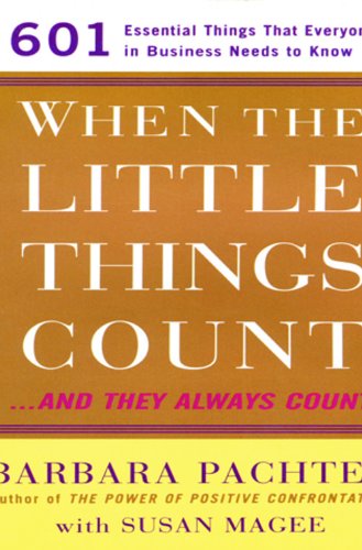When the Little Things Count: Barbara Pachter: 9788178091051: Amazon ...