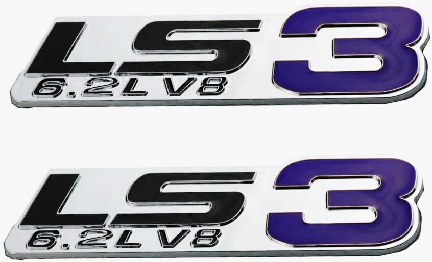 Amazon.com: 2Pc LS3 Emblem 6.2L V8 Engine Emblems Badge 3D Sticker ...