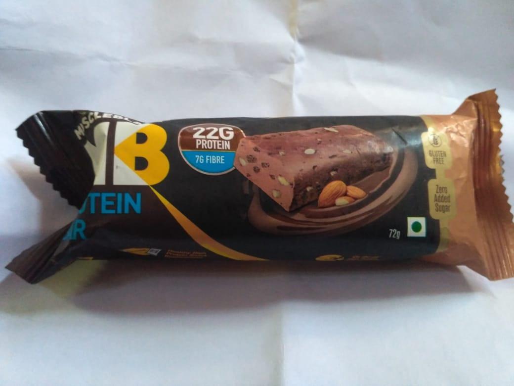 MuscleBlaze Protein Bar (22g Protein), (Almond Fudge, Single) : Amazon ...