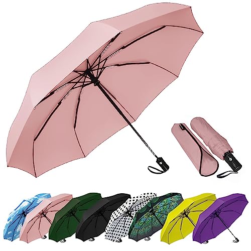 SIEPASA Windproof Travel Compact Umbrella-Automatic Umbrellas for Rain ...