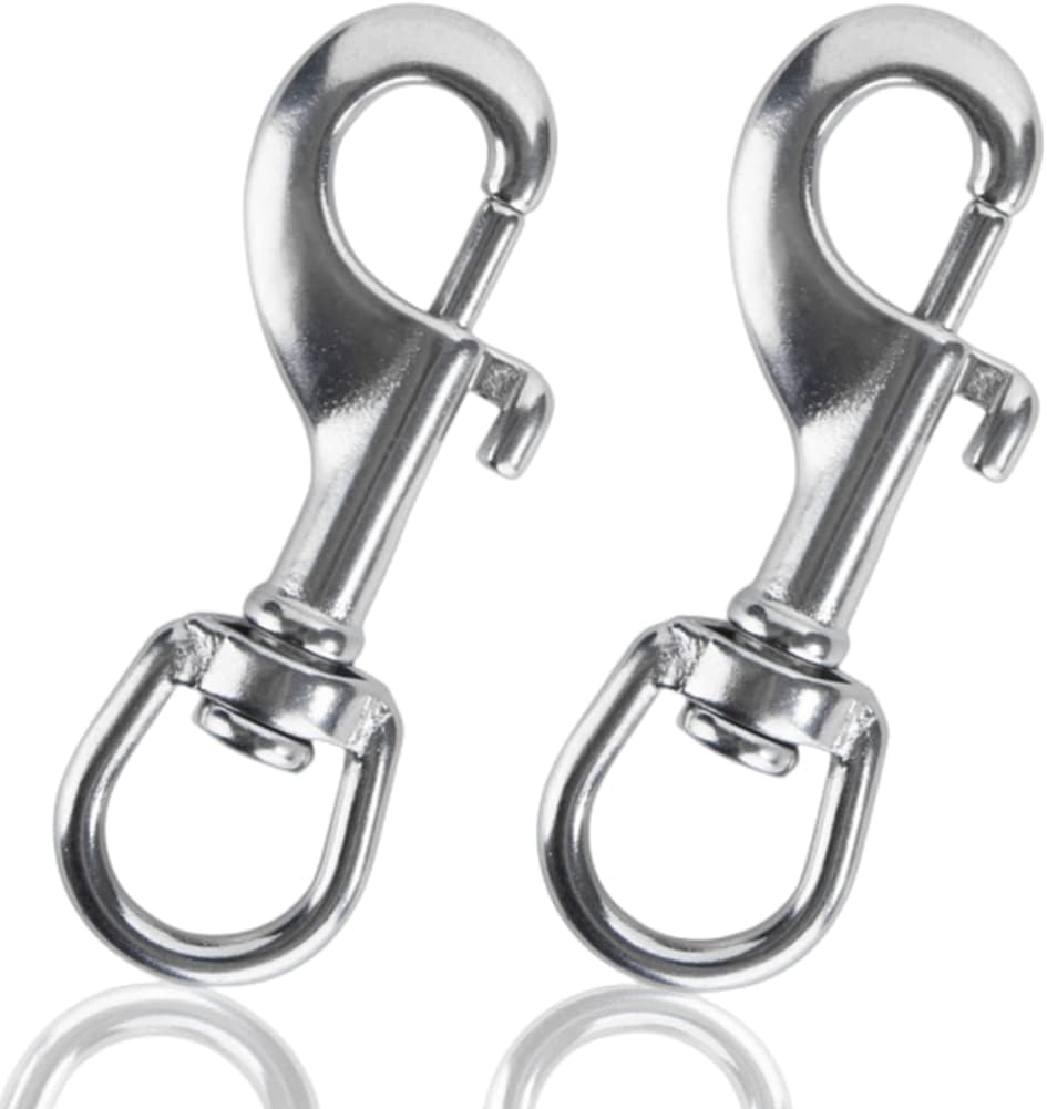 Amazon.com : Huouo 4 Pcs 3.5" Flag Swivel Snap Hooks Flagpole ...