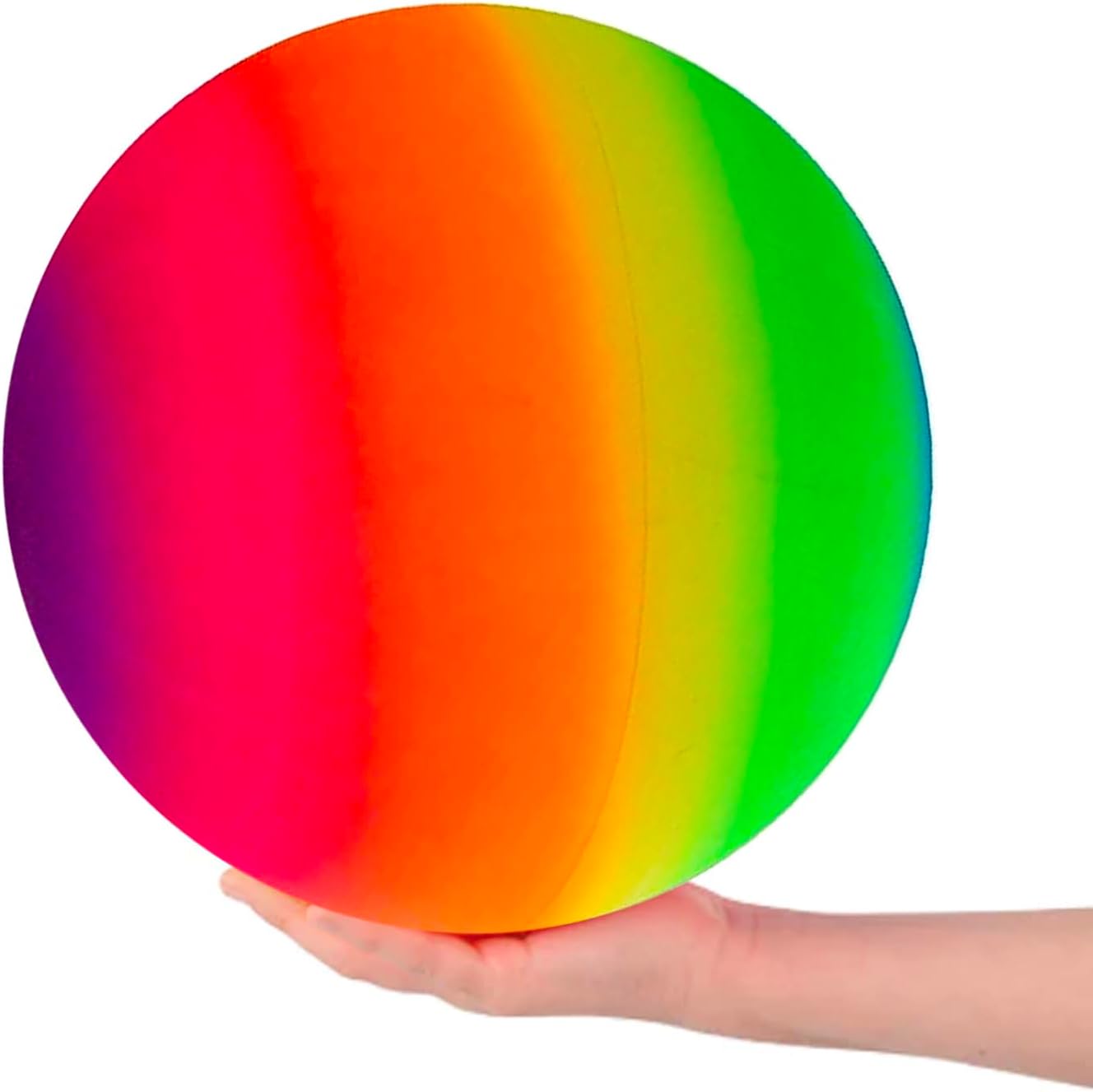 Soft Neon Rainbow Ball - Multi-Sensory Playtime Experience, Beach Ball ...