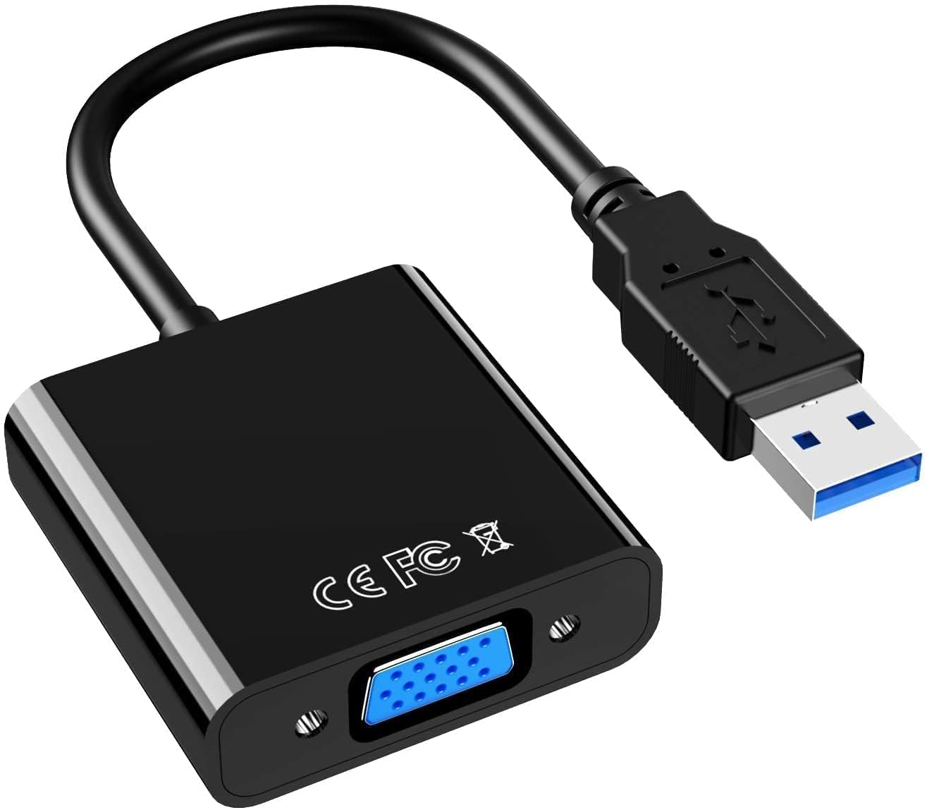 RuhZa USB to VGA Adapter USB 3.0 to VGA Converter Cable 1080P Multi ...