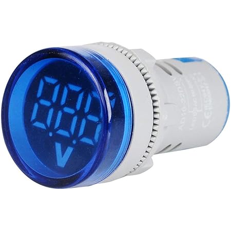 Coromose Voltage Indicator 22mm LED Digital Display Gauge Volt Voltage ...