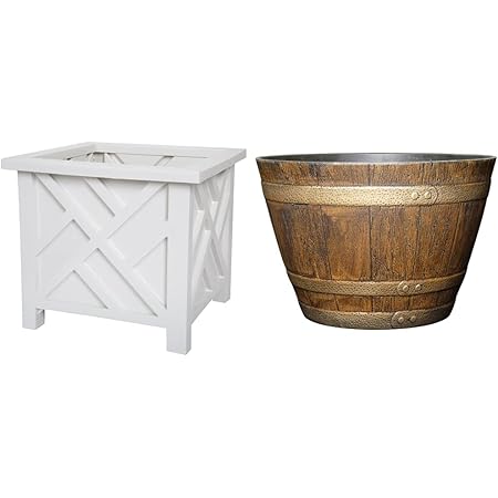 Amazon.com : Lattice Design Planter Box – 14.75-Inch-Square Decorative ...