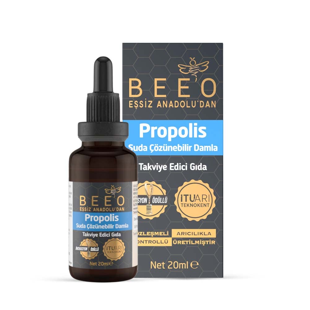 Beeo Suda Çözünebilir Sıvı Propolis Damla 20 ml : Amazon.com.tr: Sağlık ...