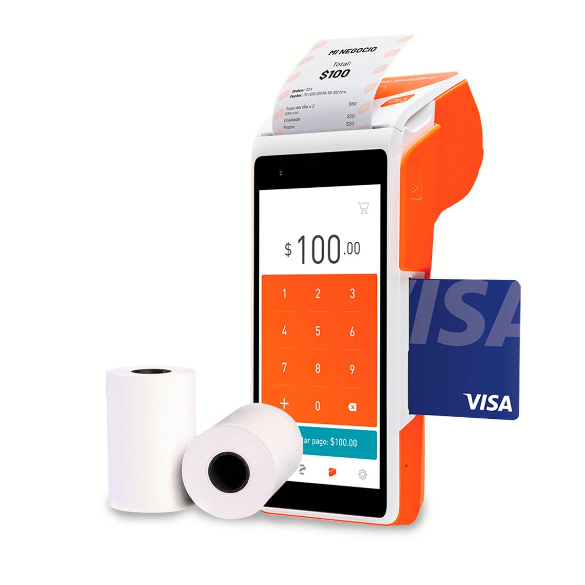 Rollo Papel Termico 57x40 mm Para Terminal Bancaria, Clip, Bancomer ...