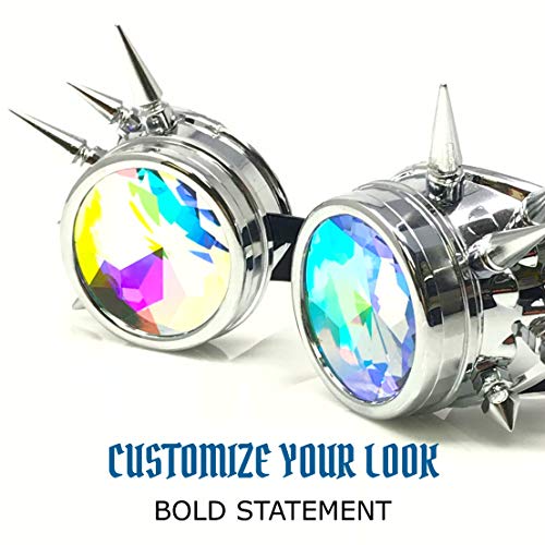 3D Rainbow Prism Kaleidoscope Rave Glasses, Diffraction Steampunk ...