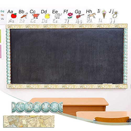 Snapklik.com : Travel The Map Globes Bulletin Board Straight Border Map ...