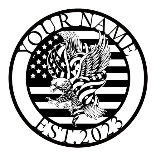 Amazon.com: Custom Eagle Metal Sign, Customized Flying Bird Metal Wall ...