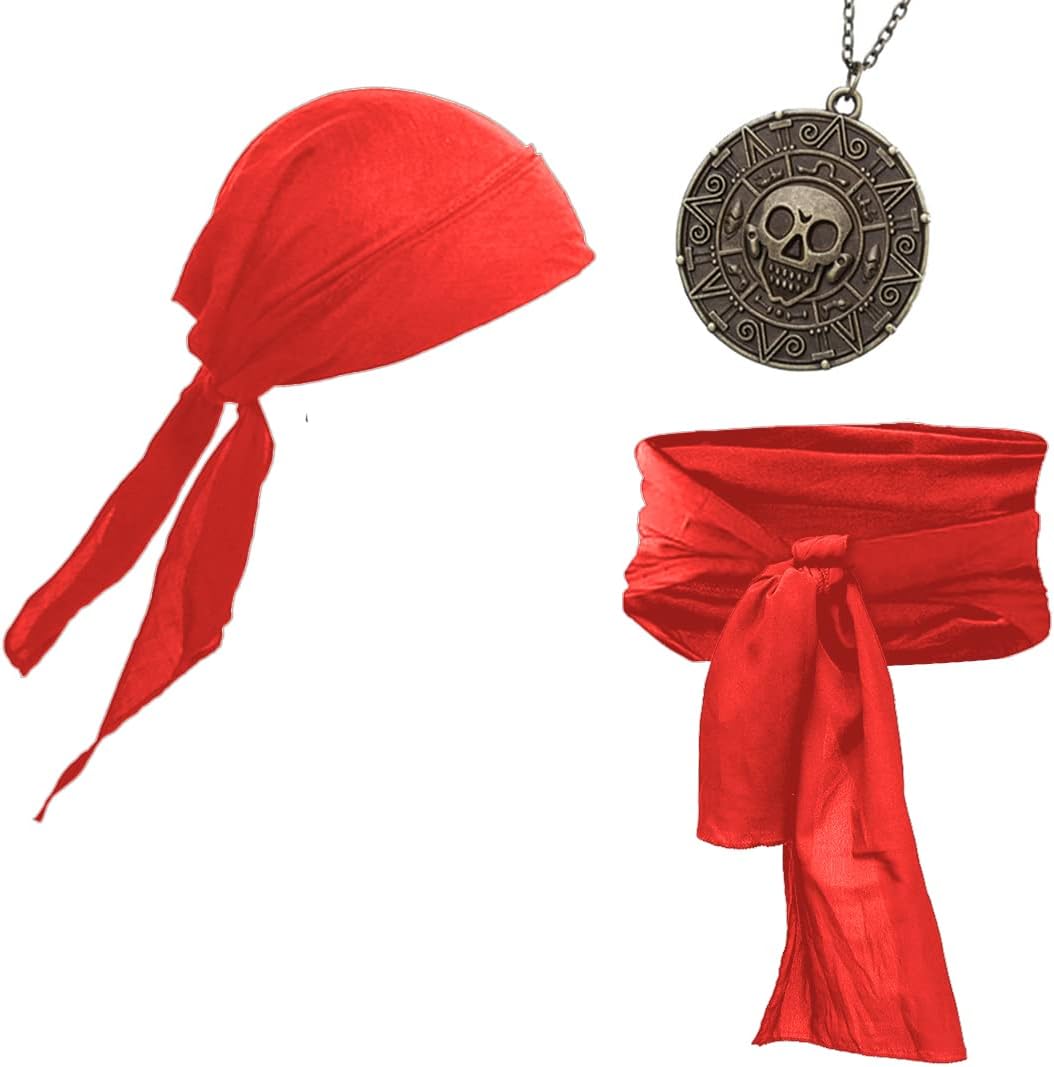 Joizomou Traje De Pirata Mujeres Hombres Pirata Bandana Sombreros ...