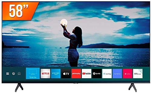 Smart TV LED 58" 4K UHD Crystal Samsung UN58TU7020GXZD, Visual Livre de ...