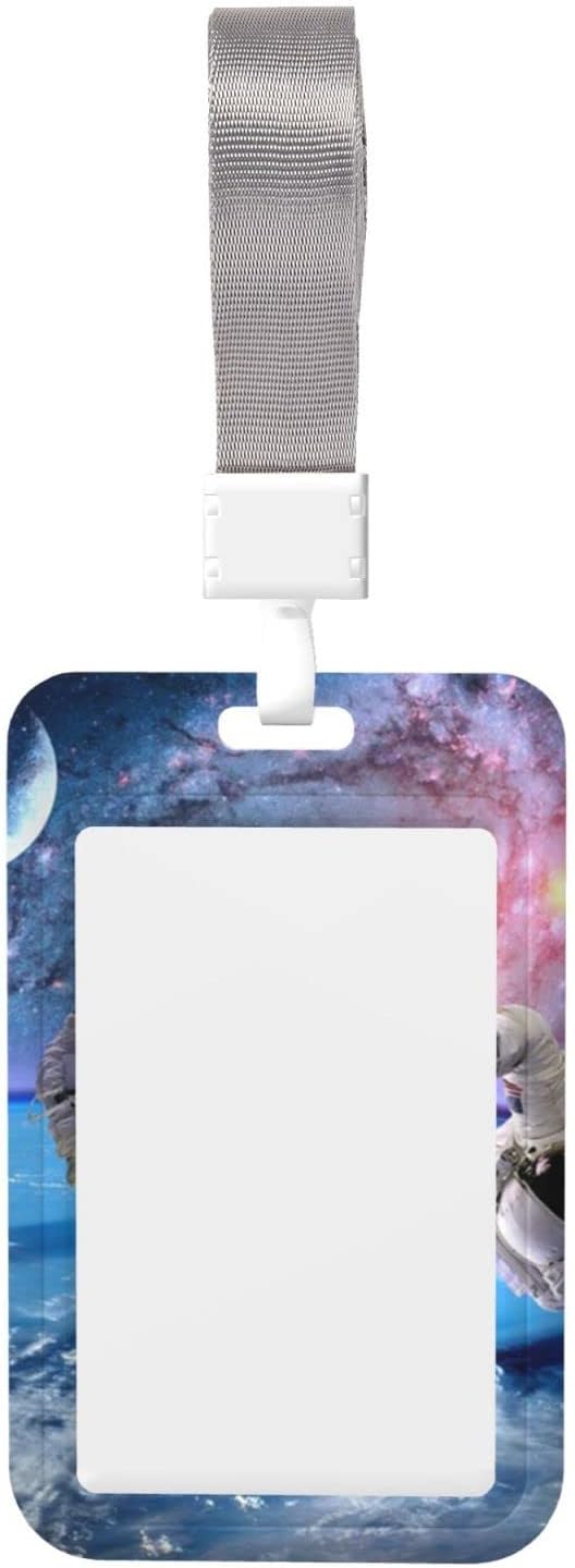 Astronauta Planet ID Card Protective Shell Badge Clip Removable Neck ...