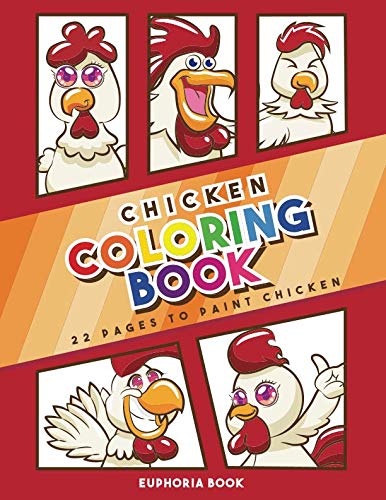 Amazon.com: Chicken coloring book 22 page to paint chicken ...