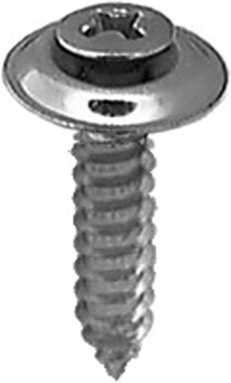 Amazon.com: 100#8 X 3/4" Phillips Oval #6 Head Sems Screw Chrome ...