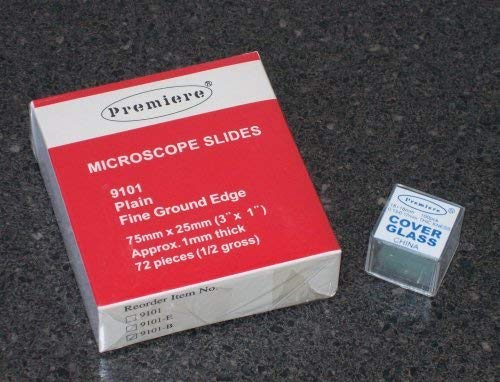 Microscope Slides and Microscope Coverslips Set: Amazon.com: Industrial ...