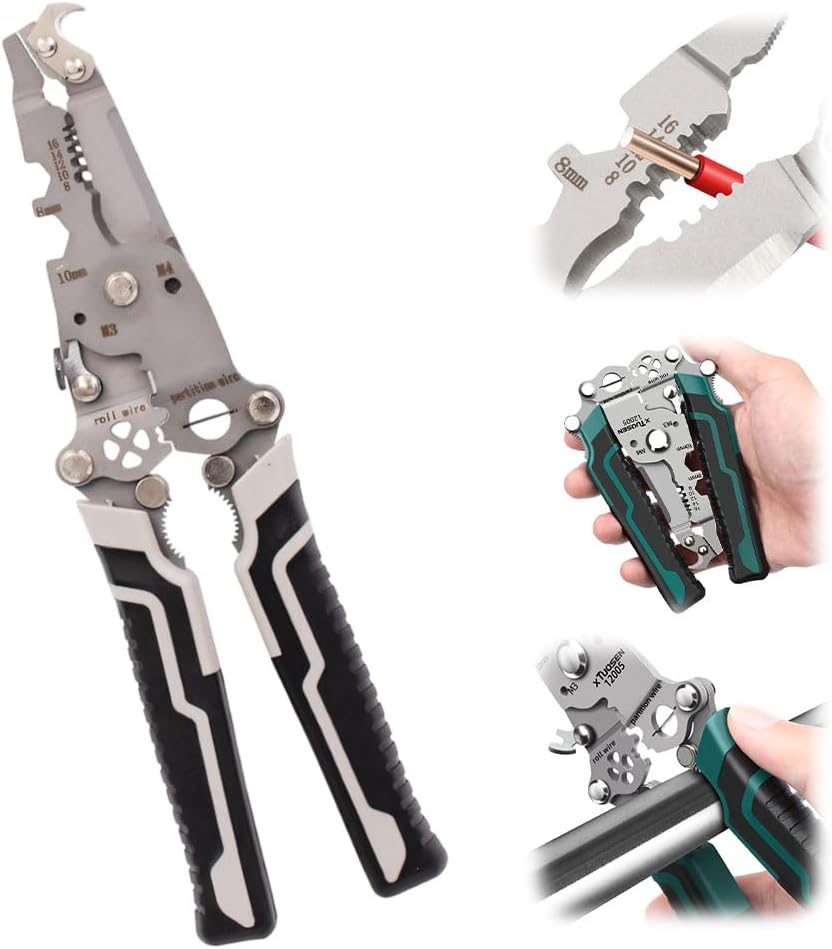 Amazon.com: 18 in 1 Foldable Wire Stripper, 2025 New Multifunctional ...