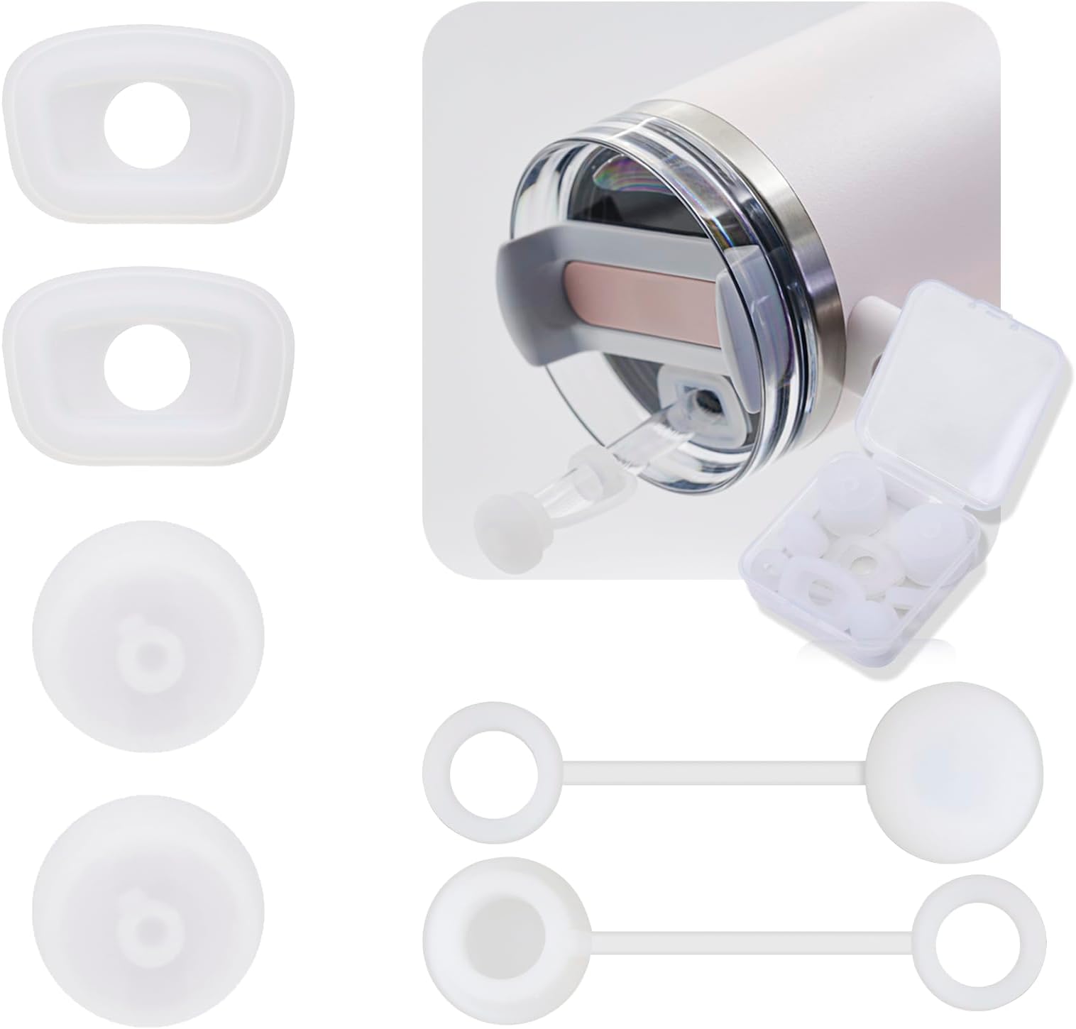 Amazon.com: HOMDSG Spill Stopper Set for Stanley Cup 2.0 40oz 30oz ...