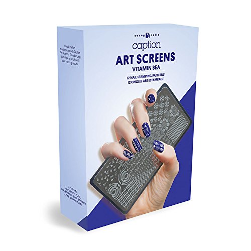 Amazon.com: Young Nails Art Screens Nail Stamping Patterns, Vitamin Sea ...
