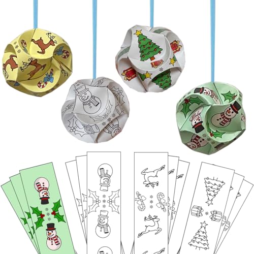 Amazon.com: 10 DIY Origami Balls, Paper Ornaments, Orbs. No Tools ...