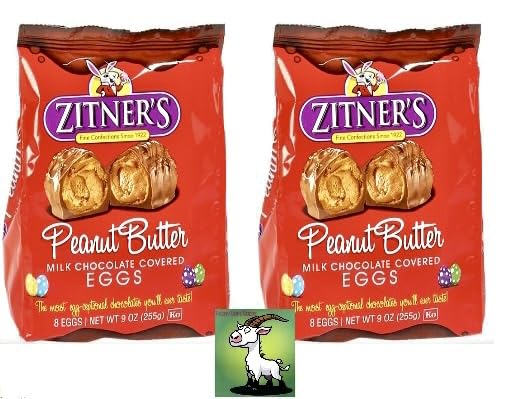 Amazon.com: Zitner's Peanut Butter Milk Chocolate Easter Eggs (8 eggs ...