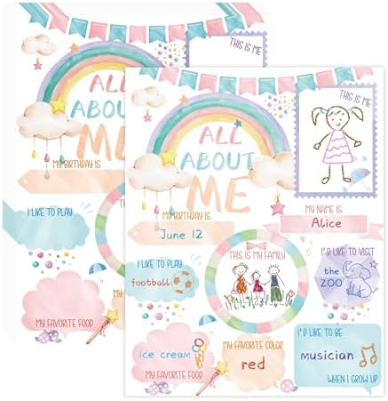 Amazon.com: Fun Express Color Your Own “All About Me” Spanish Posters ...