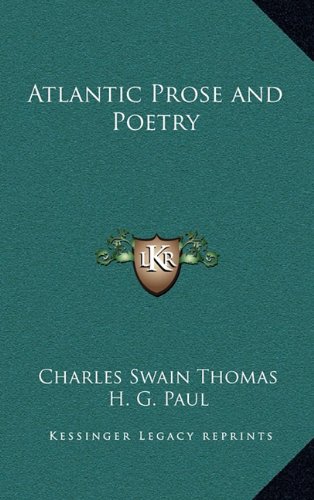 Amazon.com: Atlantic Prose and Poetry: 9781163368282: Thomas, Charles ...