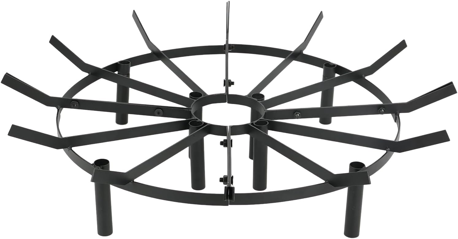 Amazon.com : AQQHSAIN 24'' Round Fire Grate,Heavy Duty Firewood Grate ...