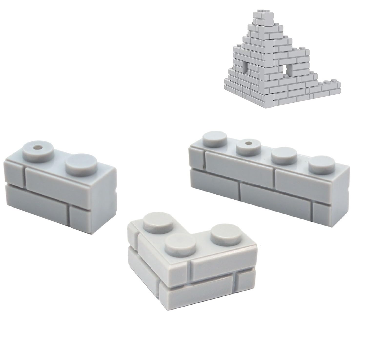 Amazon.com: 120 Pcs Light Gray Masonry Profile Bricks, Grey Building ...