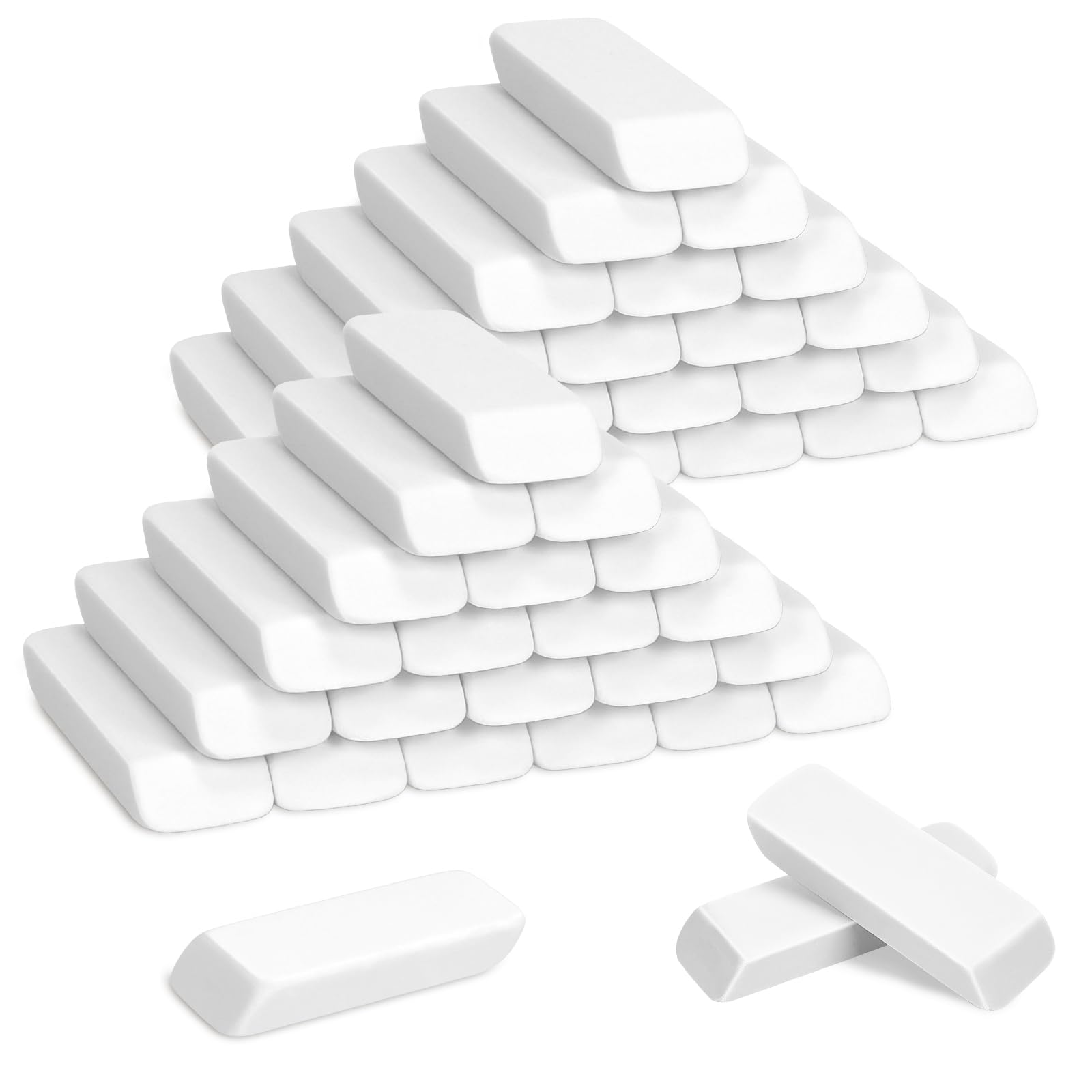 Amazon.com: PRALB 72 Pack White Erasers Bulk Erasers Classroom Erasers ...