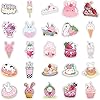 Amazon.com: 100Pcs Cute Rabbit Stickers Bunny Sticker Vinyl Waterproof ...