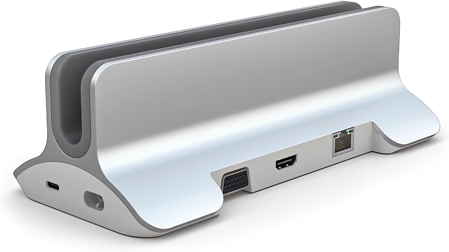 Amazon.com: Vertical Laptop Stand with 12 IN 1 USB Hub Laptop Docking ...