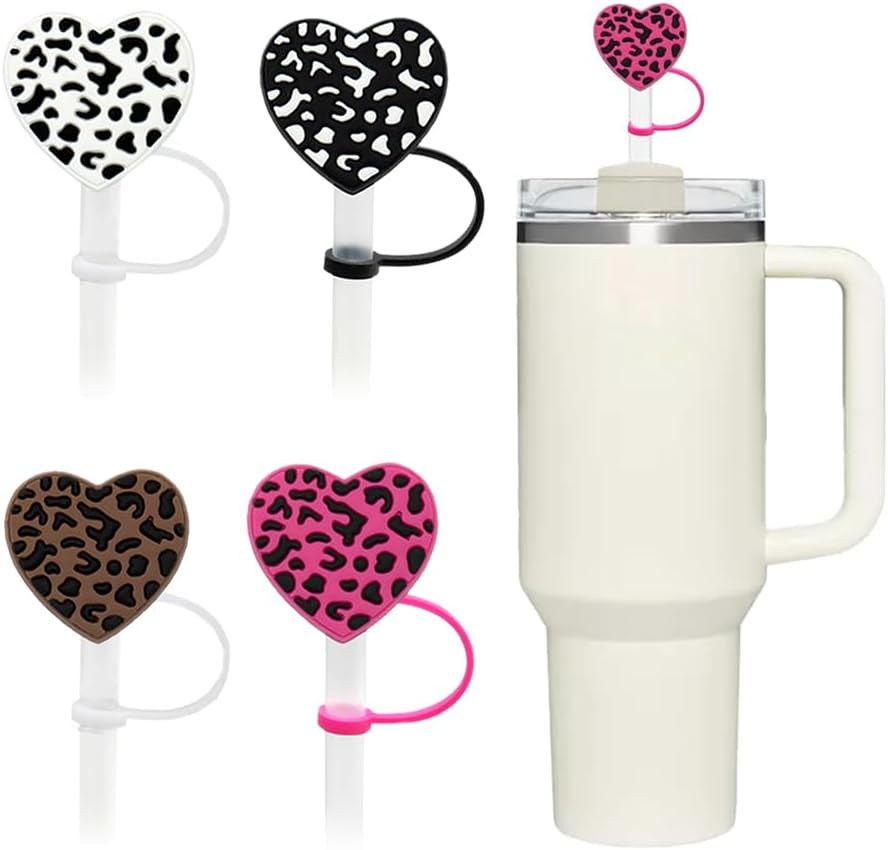 Amazon.com: 4PCS Straw Cover for 40&30 Oz Cup, 10mm Straw Covers Cap ...