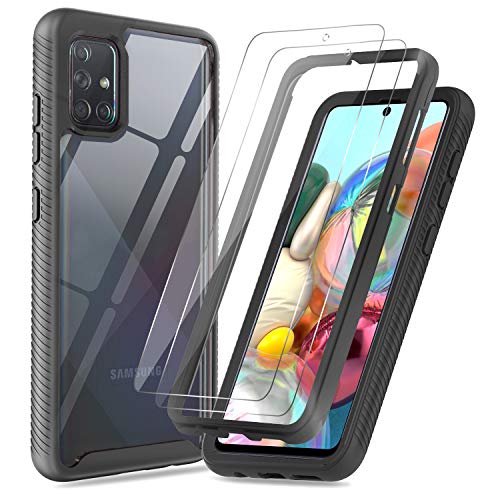 Samsung Galaxy A71 Case, Samsung A71 Case with Tempered Glass Screen ...