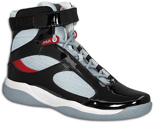 Amazon.com | Fila Men's Helmsman Hi (sz. 09.5, Black/Silver/Red ...