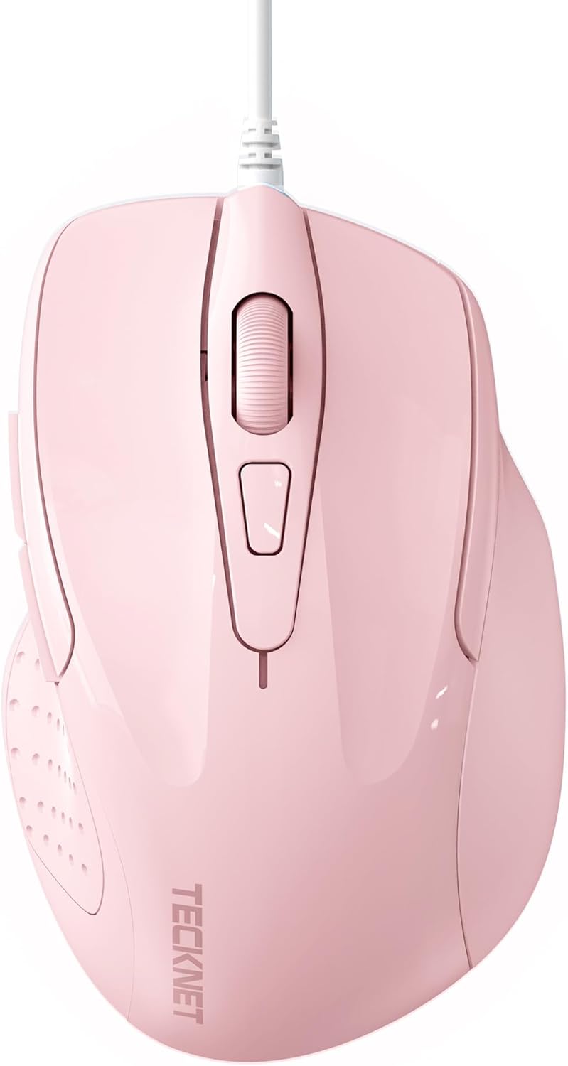Amazon.com: TECKNET Wired Mouse, 6-Button Corded with 4 Adjustable DPI ...