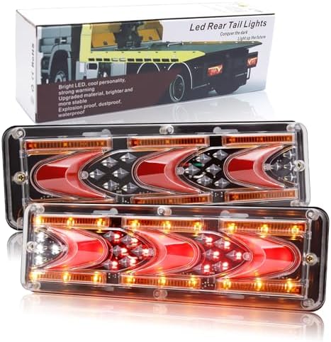 ZHHXYanh 1 paire de feux arrière LED pour camion, feux de freinage 24 V ...