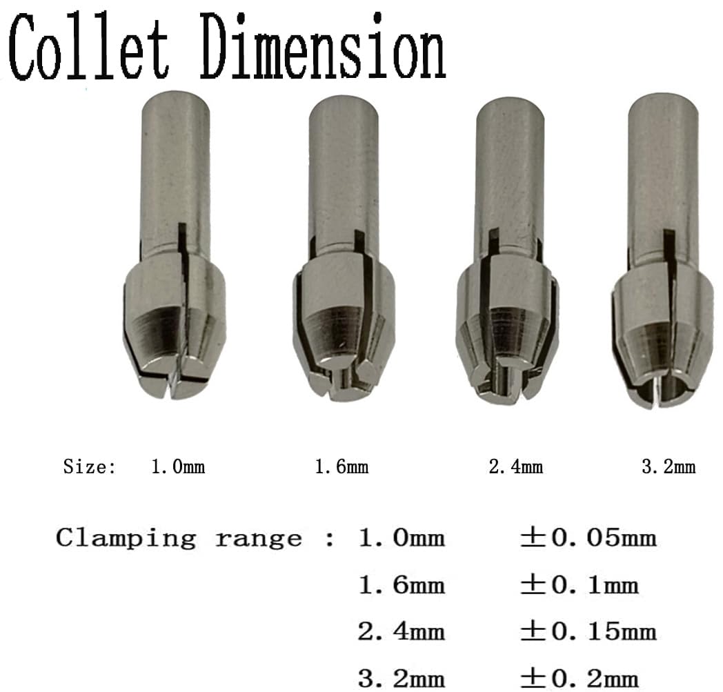 Snapklik.com : 10 Pcs Rotary Collet Nuts Set, 3-Jaw Multi Quick Change ...