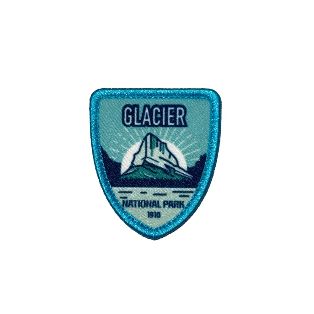 Amazon.com: Glacier National Park Patch - Hook and Loop - Travel Accessories Backpack ...