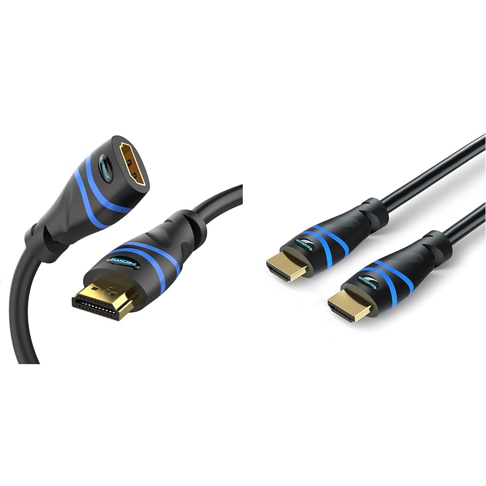 Buy BlueRigger 4K HDMI Extension Cable (Male to Female Extender, Black ...