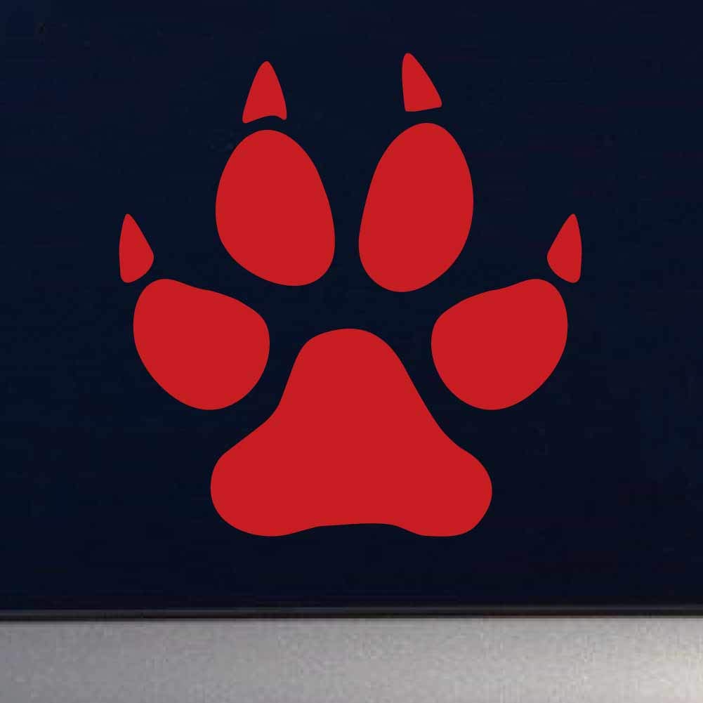 Red Wolf Paw Print