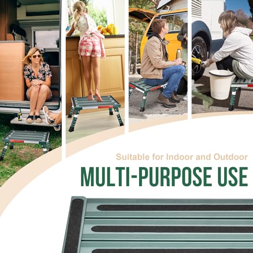 Snapklik.com : Yagud RV Stool, Adjustable Height Folding Step Stool