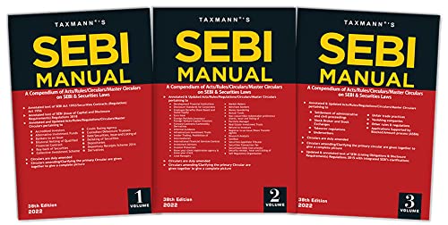 Buy Taxmann's SEBI Manual (Set of 3 Vols.) The Most Updated & Amended ...